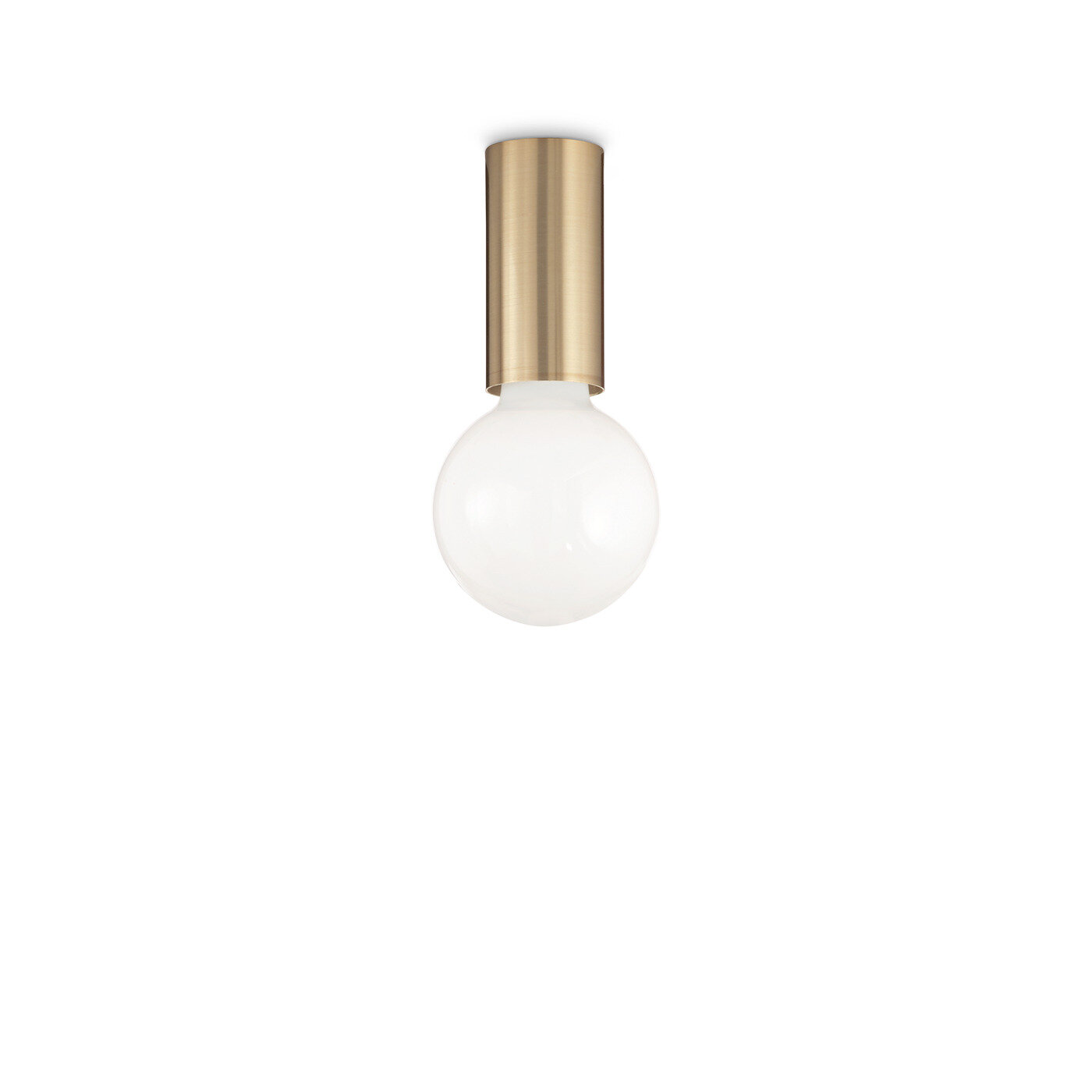 Светильник потолочный накладной ideal lux Petit PL1 D5см H10см 8Вт 950Лм 3000К IP20 Е27 LED 230В Латунь Металл 233031.