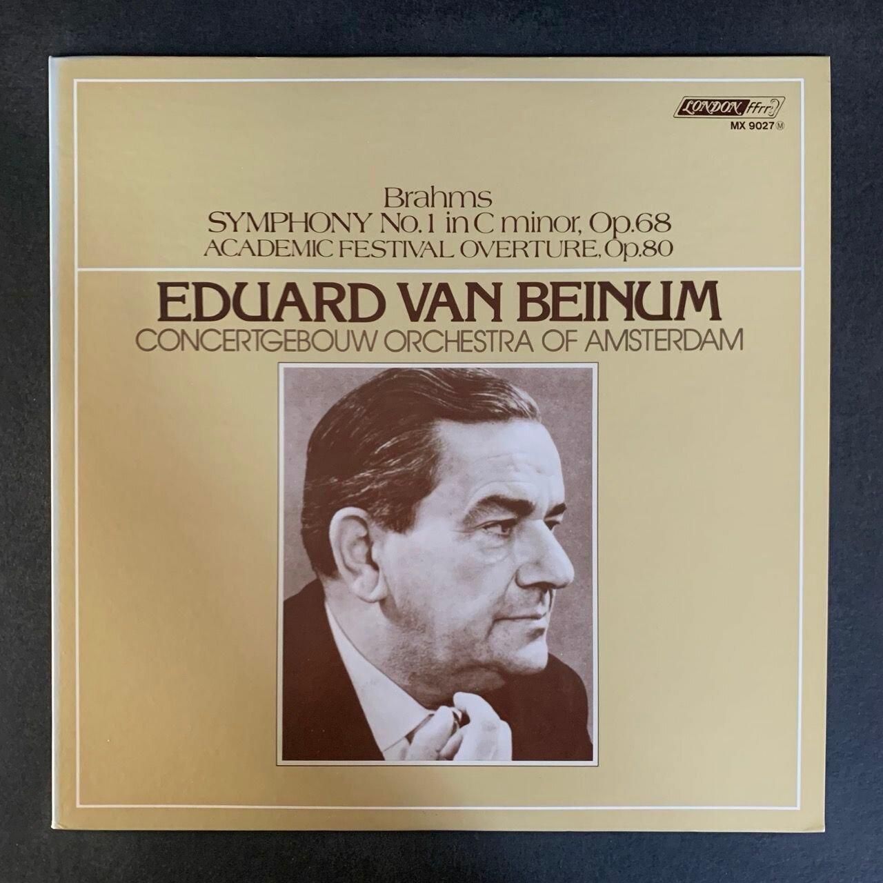 Brahms - Eduard van Beinum Conducting The Concertgebouw Orchestra Of Amsterdam - Symphony No. 1 In C Minor, Opus 68 (б/у виниловая пластинка, LP)