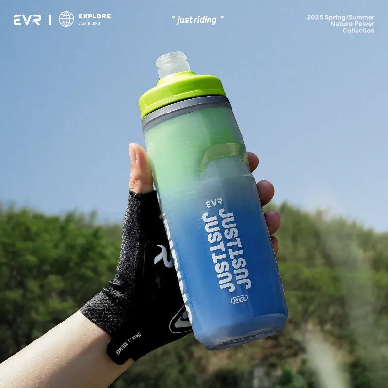 Термобутылка EVR Summer 620 мл для велоспорта green-blue