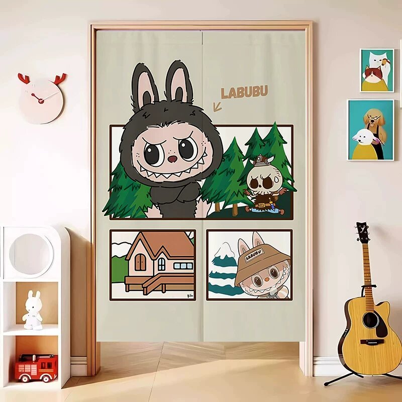 Недрельная перегородка-штора, 85см x 200см, полная высота для современных интерьеров