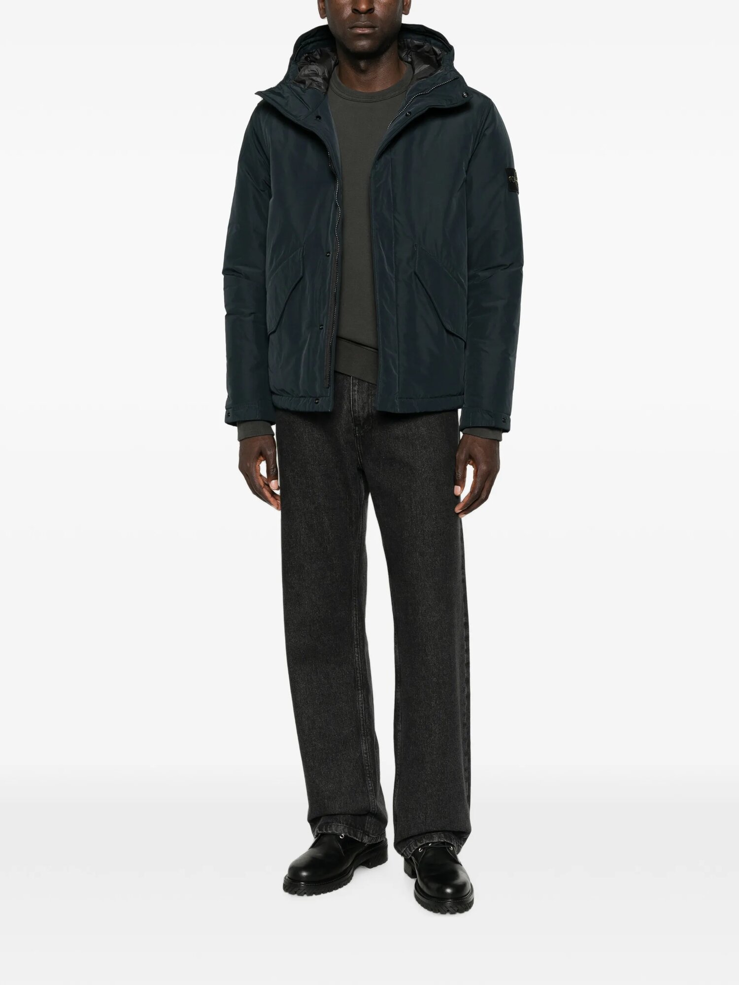Куртка Stone Island Logo-patch hooded jacket, размер M — фото 1
