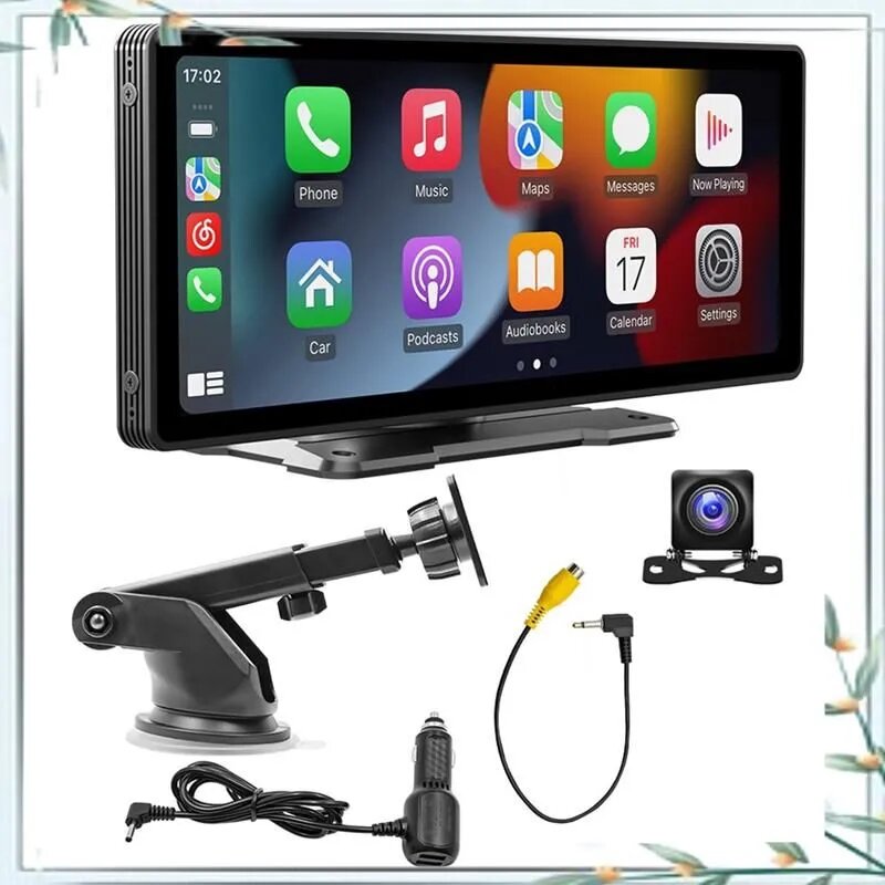 (J M X W) 10,26-дюймовый беспроводной Carplay и Android Auto Stereo с резервной камерой AHD