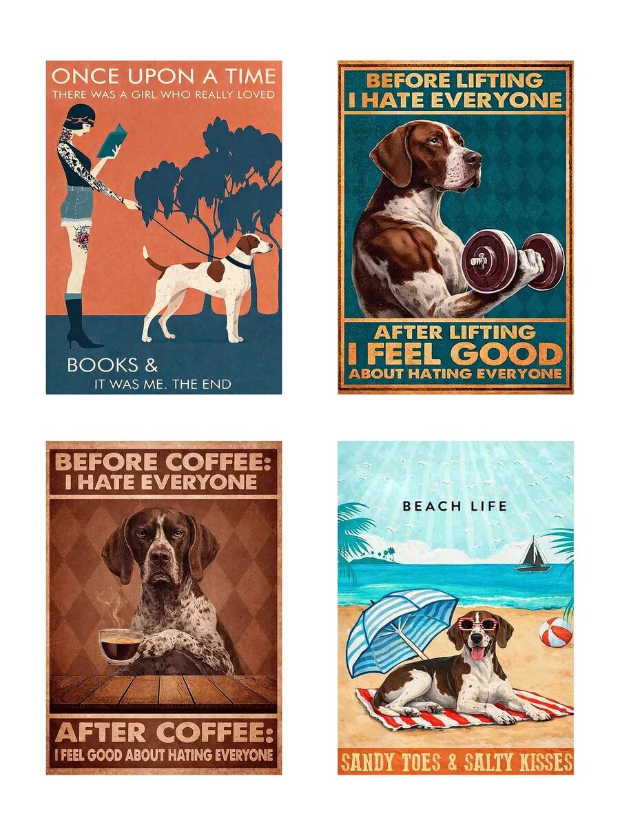 Пойнтер, Beach Life, 4 Плаката, 30x21см