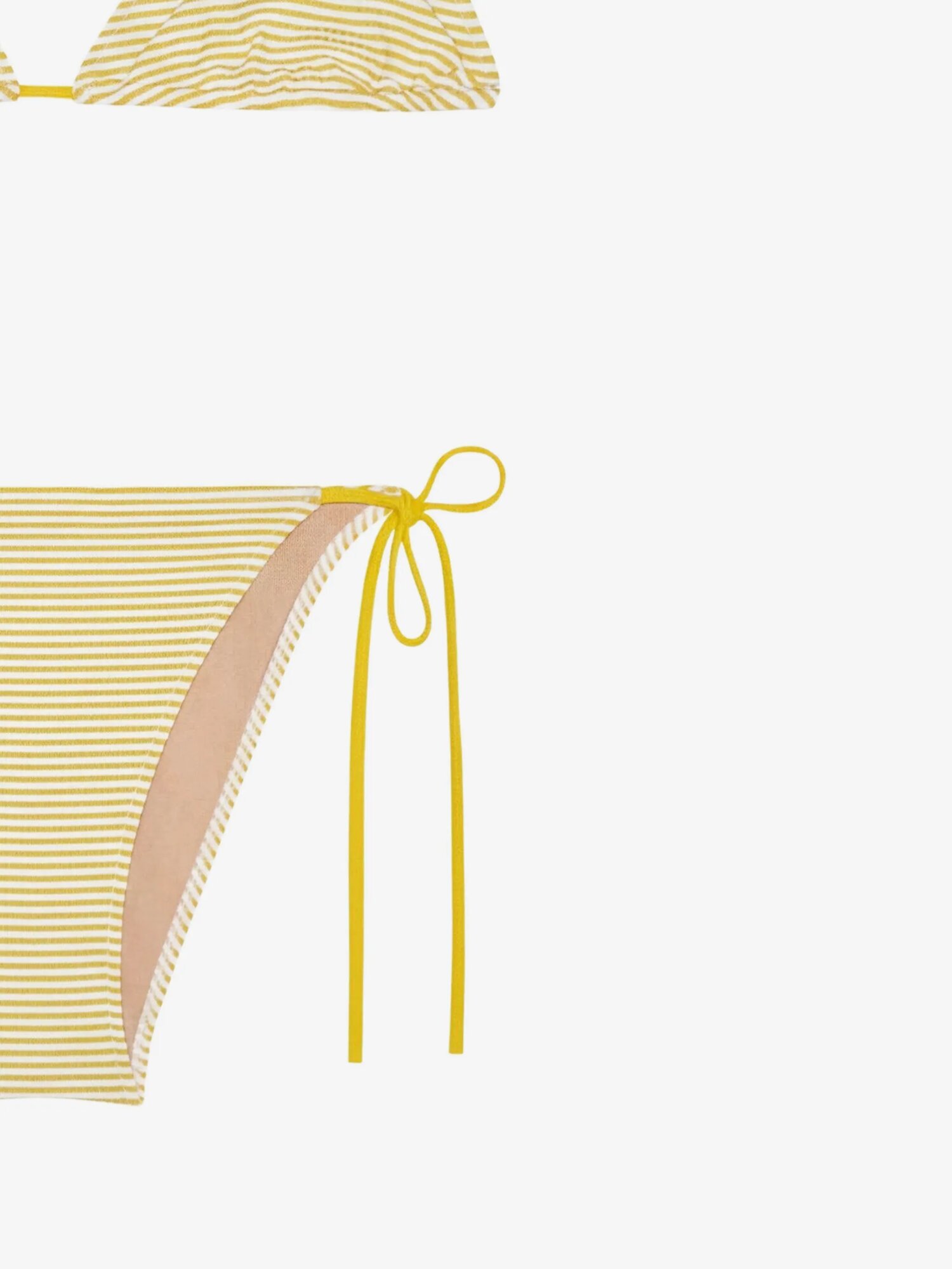 Купальник Lido Striped triangle-cup bikini, размер 46, yellow — фото 1