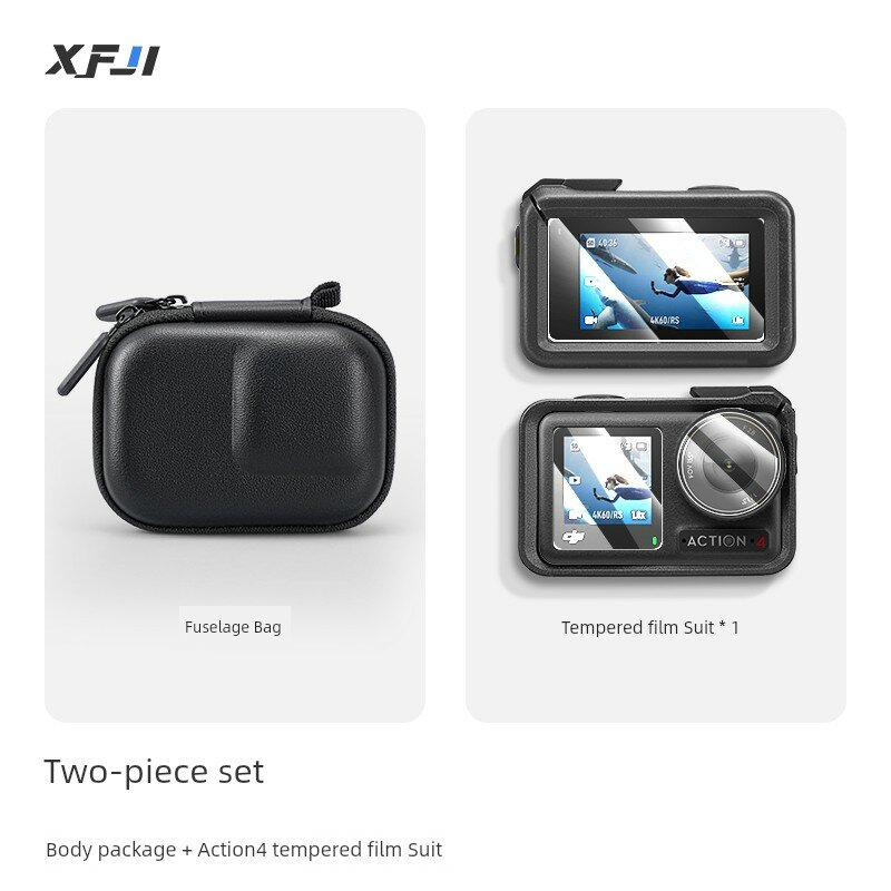 Комплект: корпус для DJI Action 3 и защитное стекло