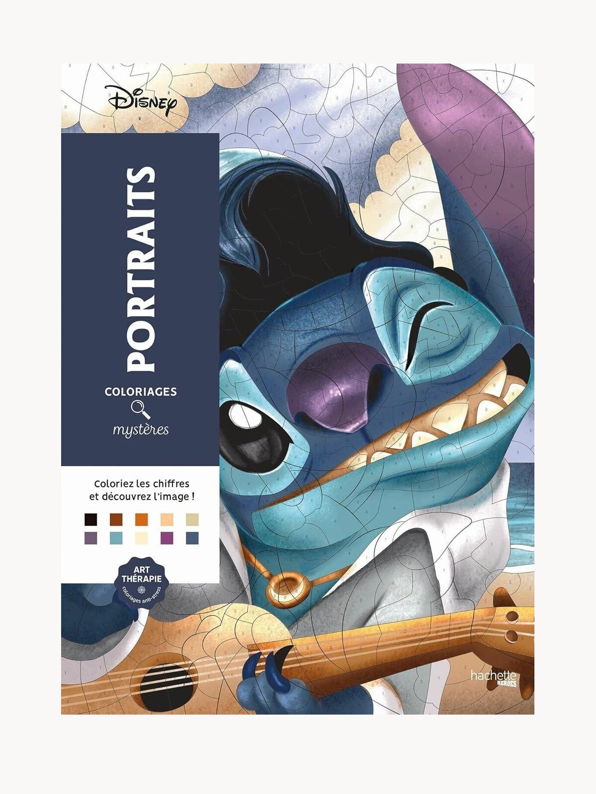 Раскраска по номерам Coloriages mysteres Disney - Portraits - Стич, 128стр. - 2019452049