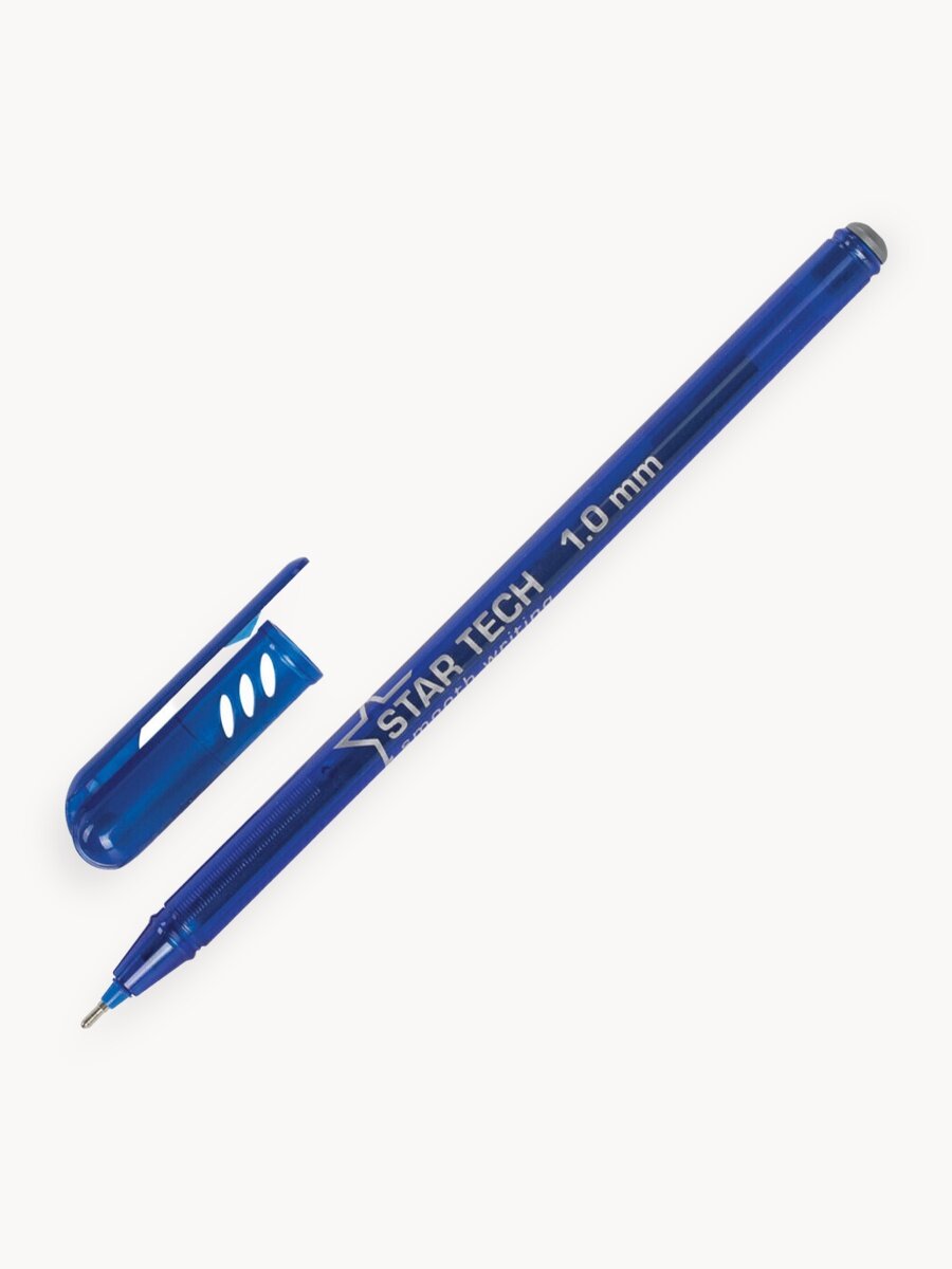 Ручки шариковые Pensan Star Tech, Синие, Комплект 12 штук, 0,8 мм, 880587