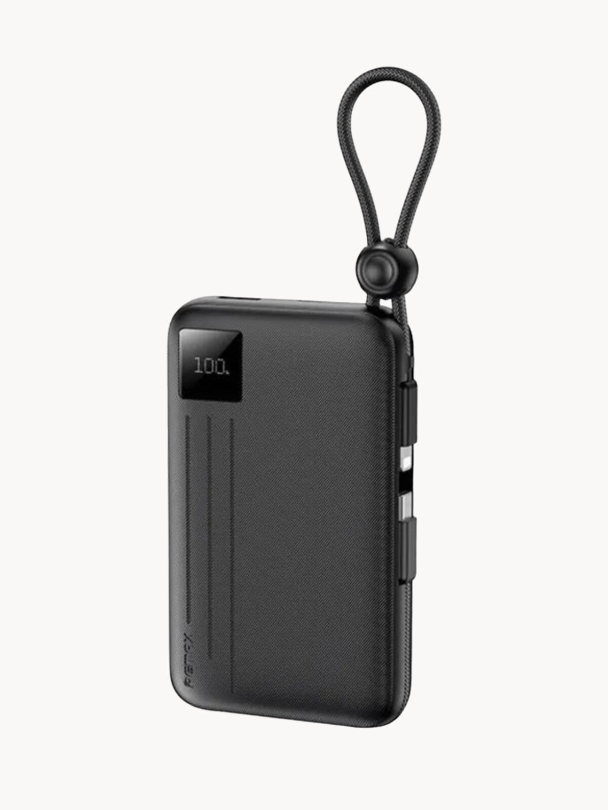 Power Bank REMAX FC-13 22,5 Вт 10000 мАч Внешний аккумулятор со встроенными кабелями Type C + iP - Черный