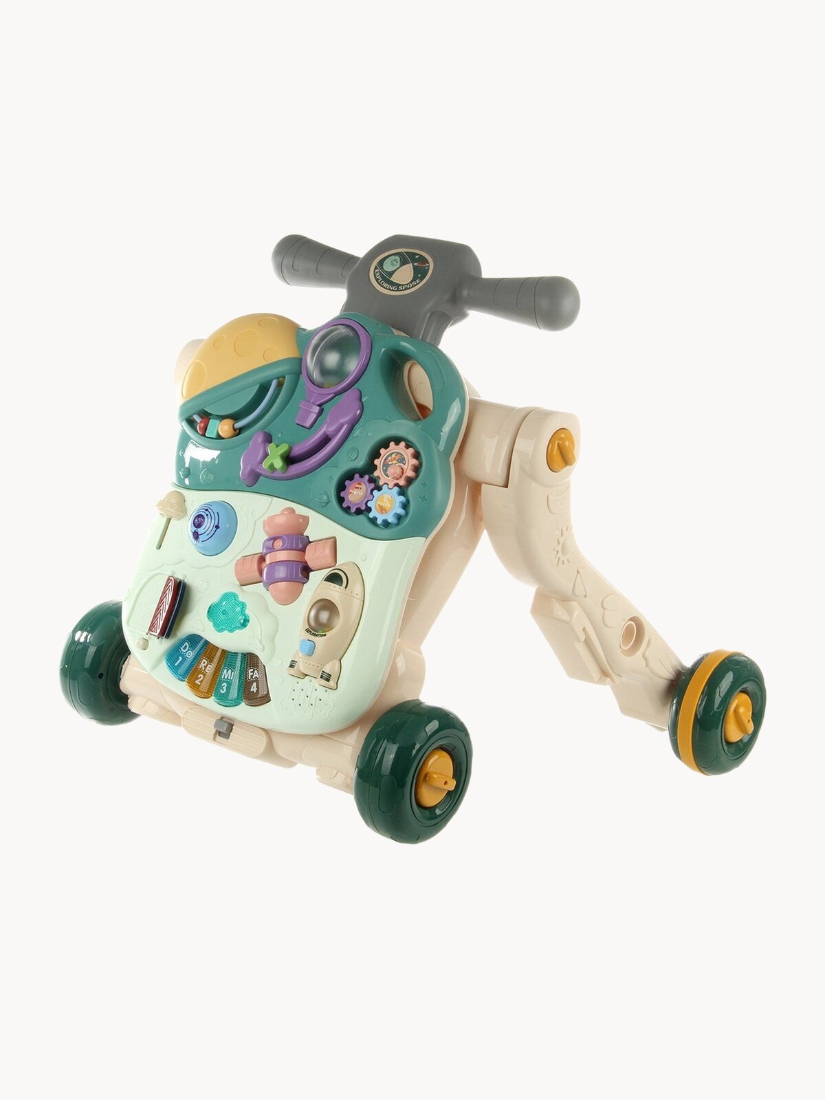 Детские ходунки каталки 4 в 1 со светом и звуком, Veld Co / Развивающий бизиборд для детей / Игровой столик для малышей