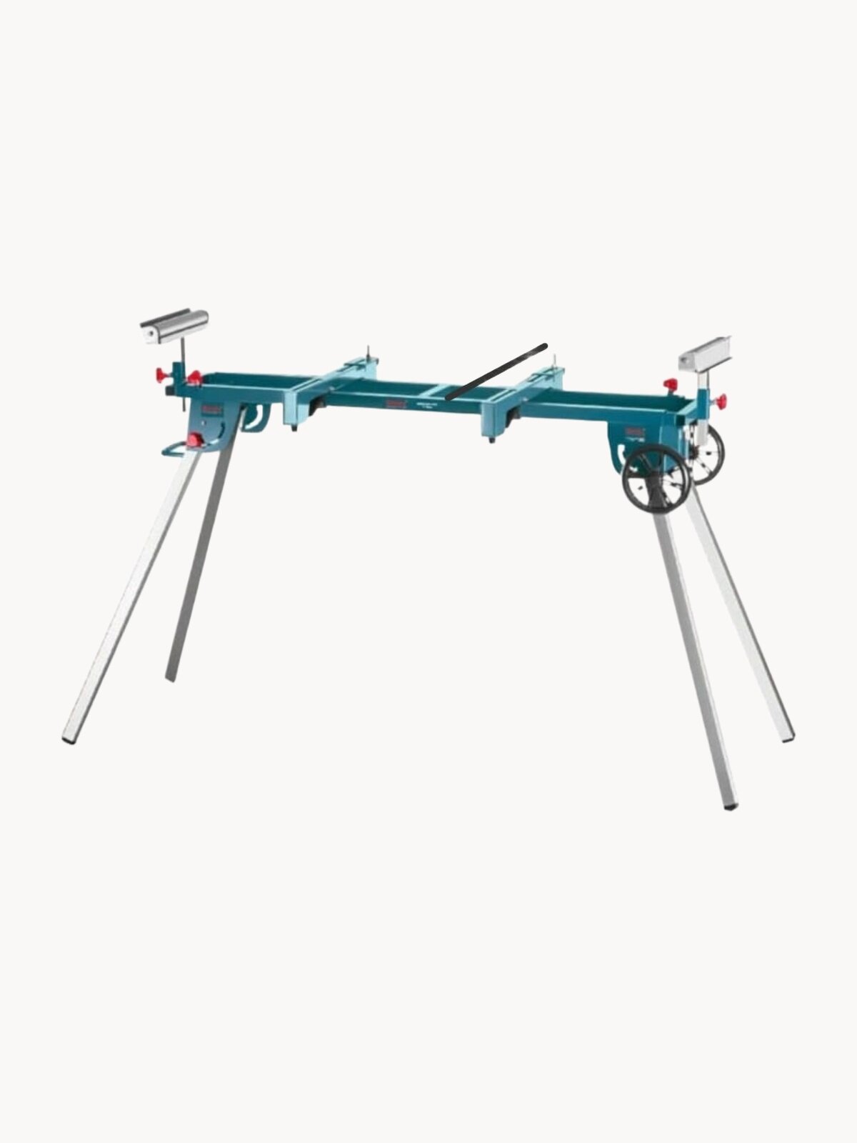 Стол для торцовочной пилы с колёсами, с расширителями, сталь