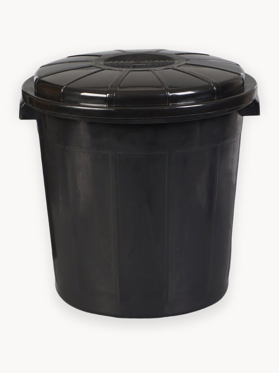 Бак хозяйственно - бытовой, 40 л, полипропилен, с крышкой, чёрный