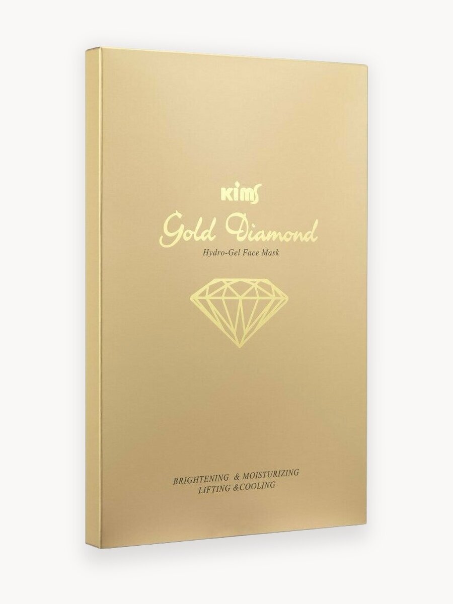 Гидрогелевая золотая маска для лица Kims Gold Diamond Hydro-Gel Face Mask