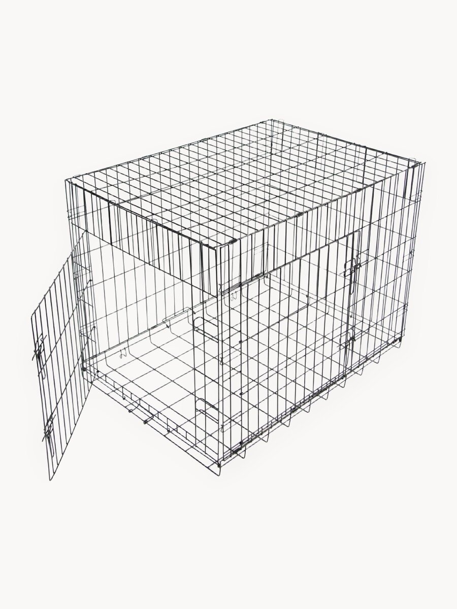 Клетка для собаки 100х70х76см 2 двери, складная, усиленная, в квартиру, для кролика, для перевозки животных