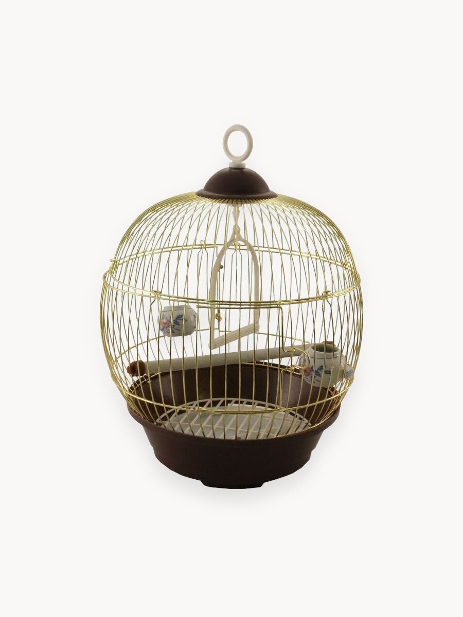 Triol 23BG Клетка круглая для птиц, золото 23 х 23 х 36,5 см.