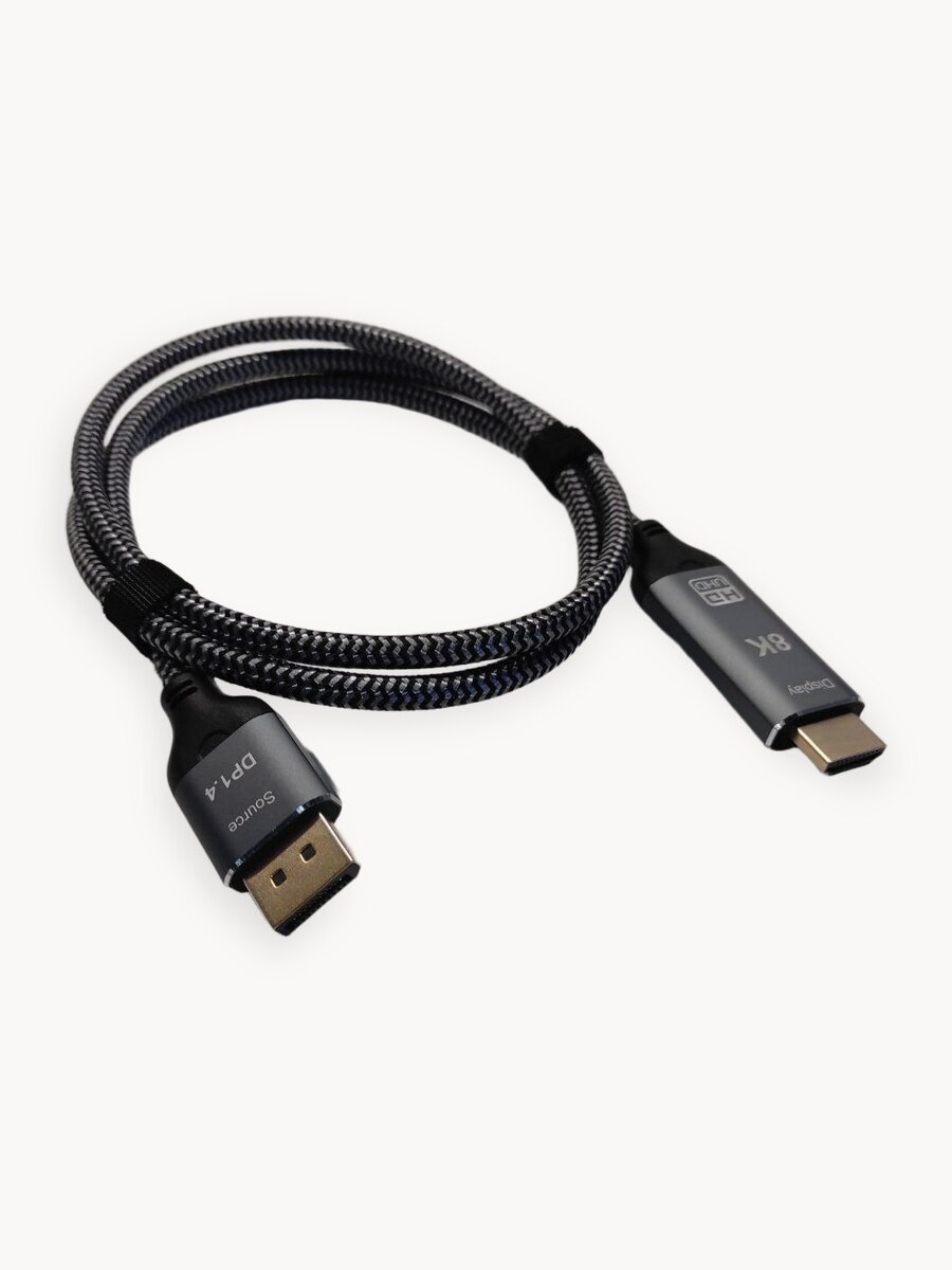 Кабель DisplayPort HDMI 8K 2м однонаправленный с позолоченными контактами