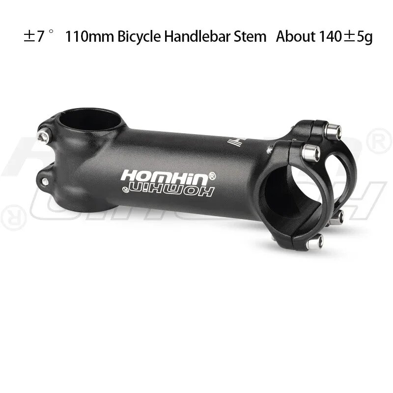 HOMHIN Вынос руля велосипеда черный 7° 31.8x110mm