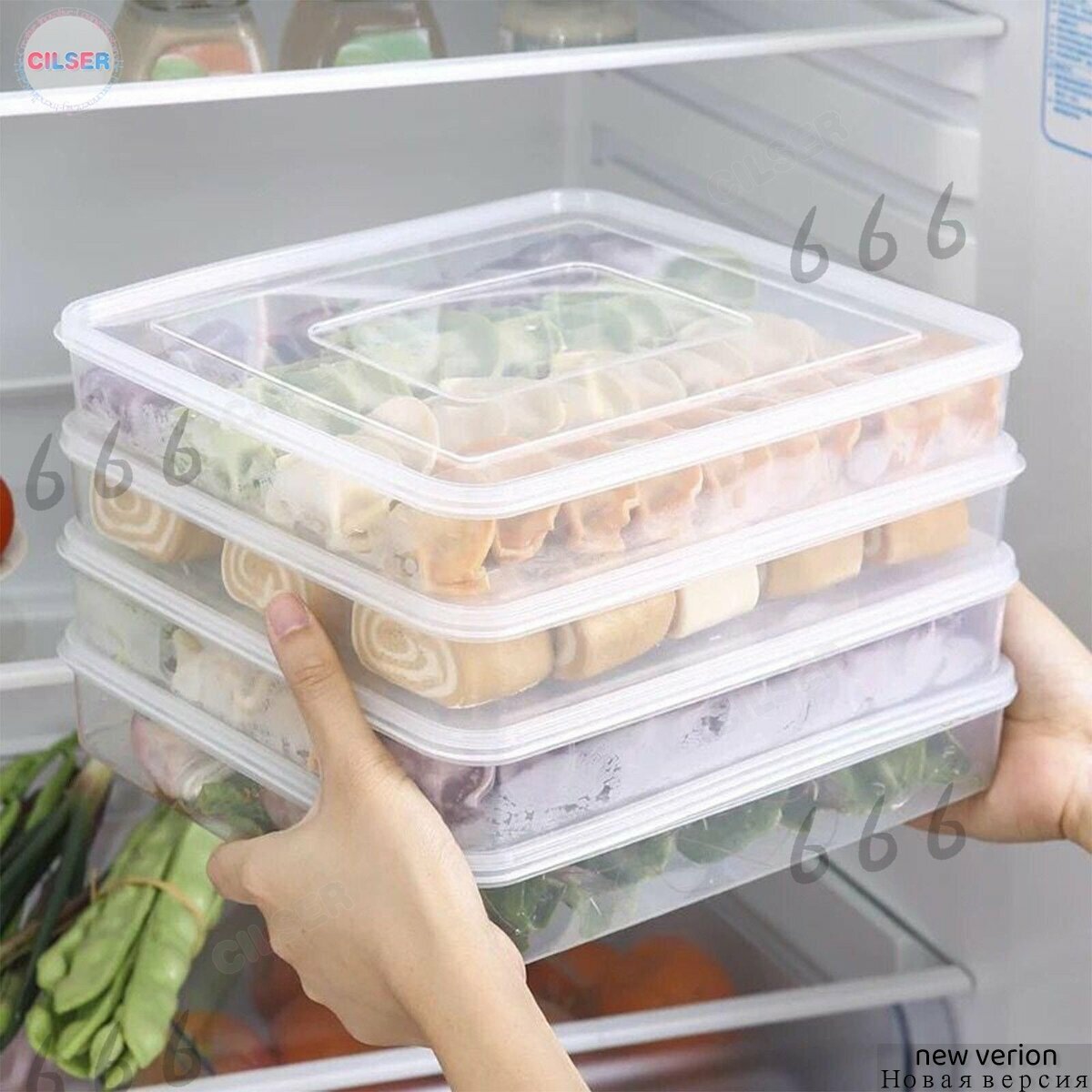 Квадратных контейнеров для продуктов, 1шт