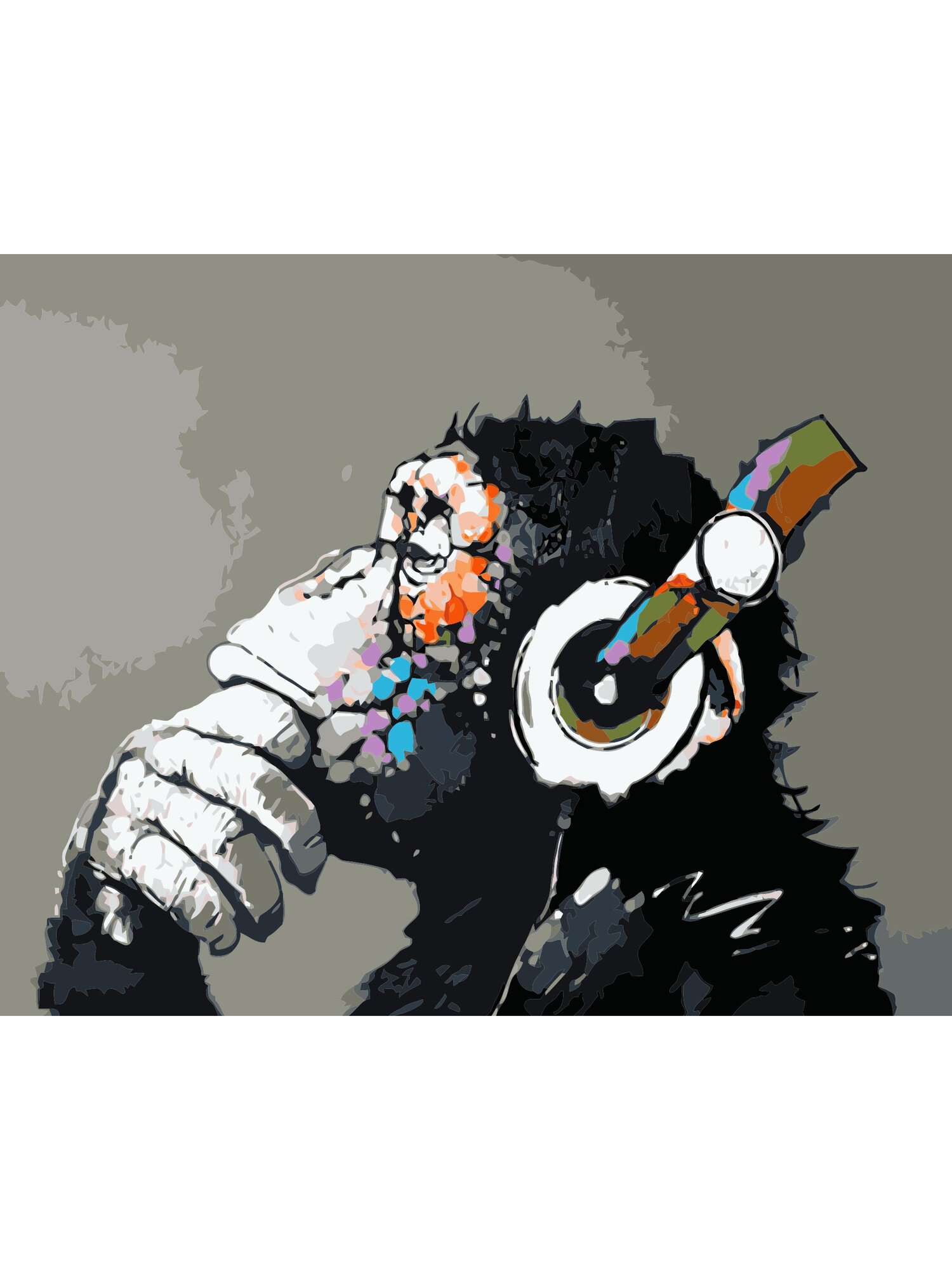 Набор для живописи по цифрам (DIY) на холсте масляными красками для детей или взрослых-новичков с кистями и акриловыми красками