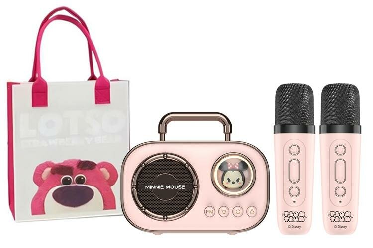 Bluetooth-колонка Disney Dual Band шумоподавляющая, pink minnie, длительное время работы, два микрофона