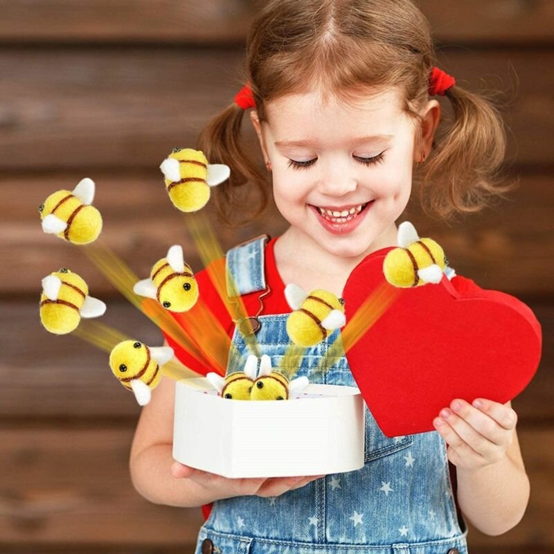 10 шерстяных войлочных пчел