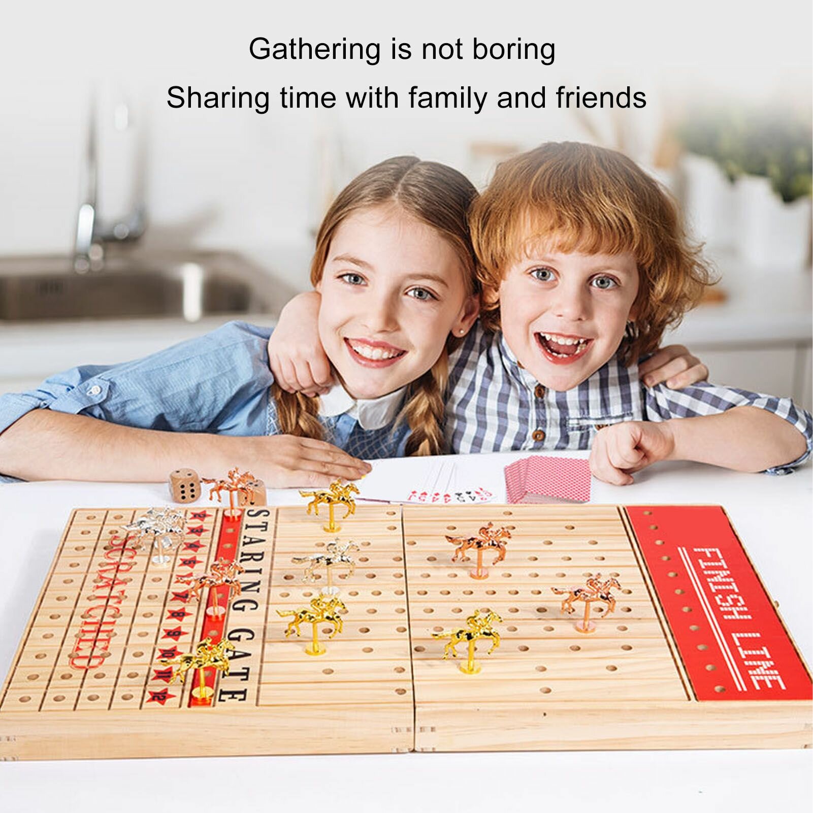 Настольная игра на скачки, 11 роскошных металлических лошадей, для дружеских вечеров