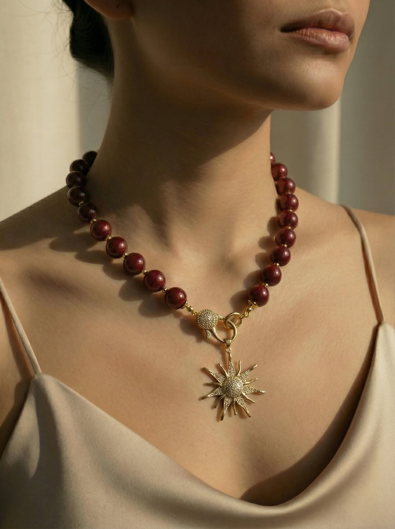 Колье, жемчуг культивированный