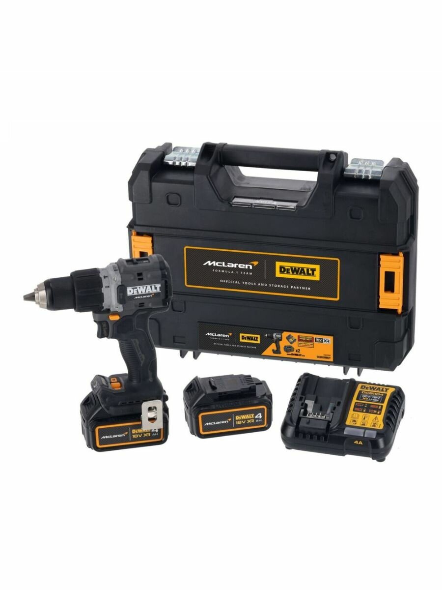 Дрель-шуруповерт аккумуляторная DeWALT McLaren Limited Edition DCD85MM2T-QW (кейс, с 2 АКБ и ЗУ)
