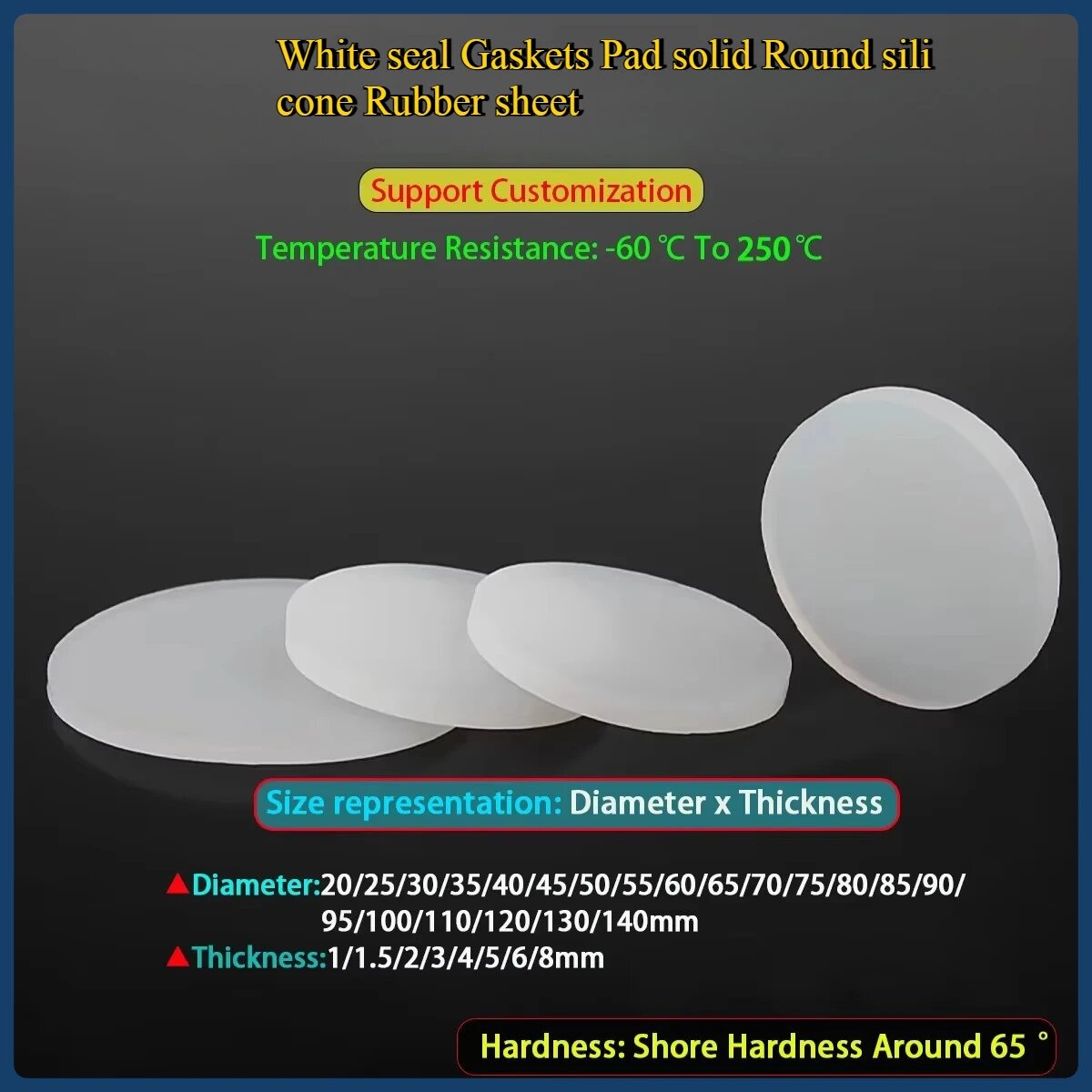 Силиконовые плоские прокладки OD20-140мм 10pcs 40x1