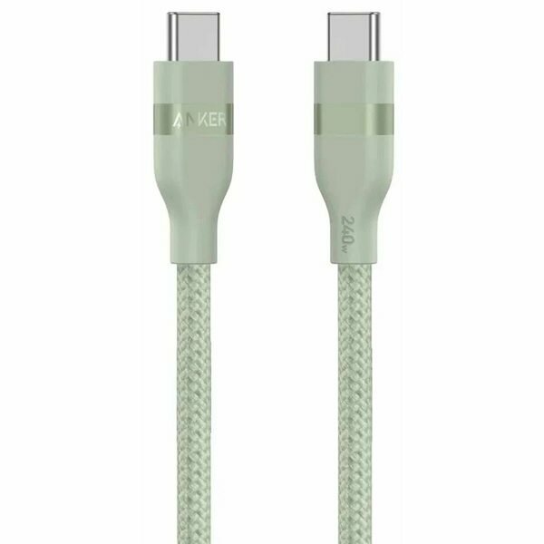 Anker USB Type-C - USB Type-C Cable (240W, Upcycled-Braided) A82E2 0.9 м, зеленый, кабель для зарядки