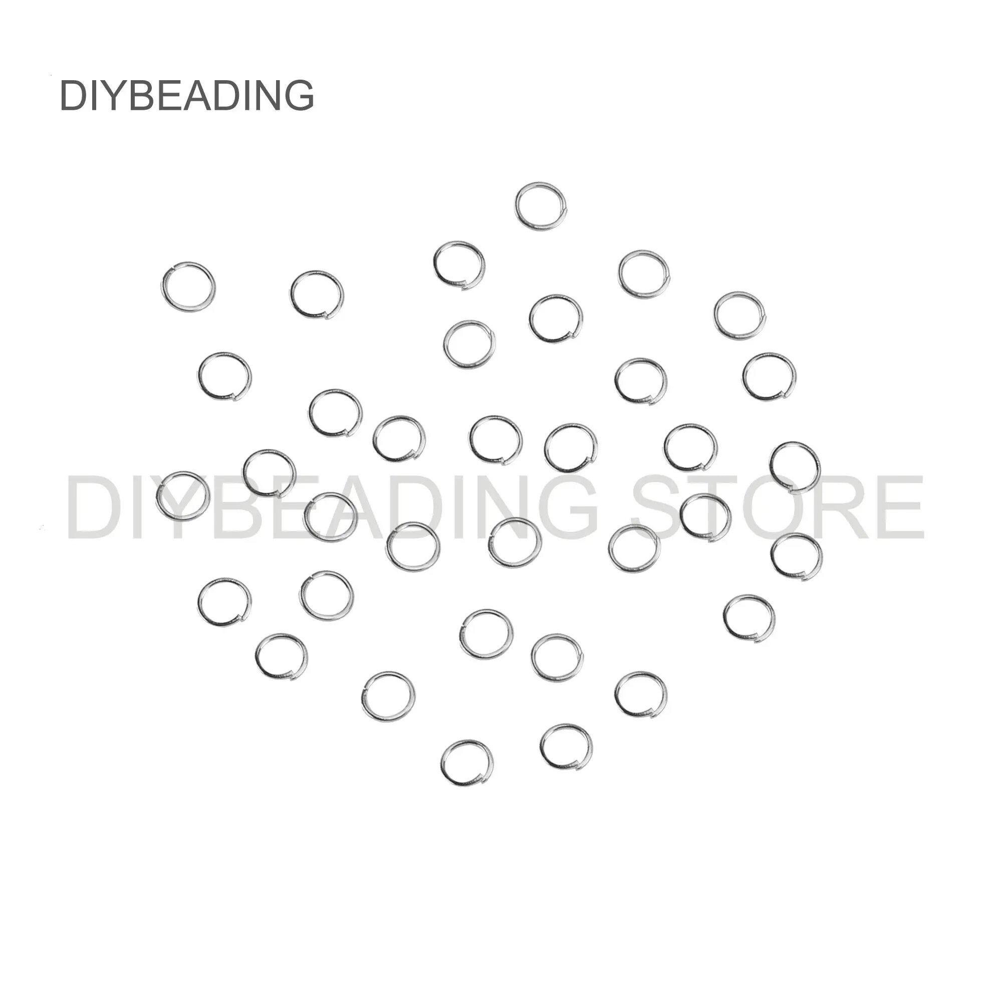 Открытые соединительные кольца из железа 3/4/5 мм 24 калибра 3mm 10g, White Gold Color