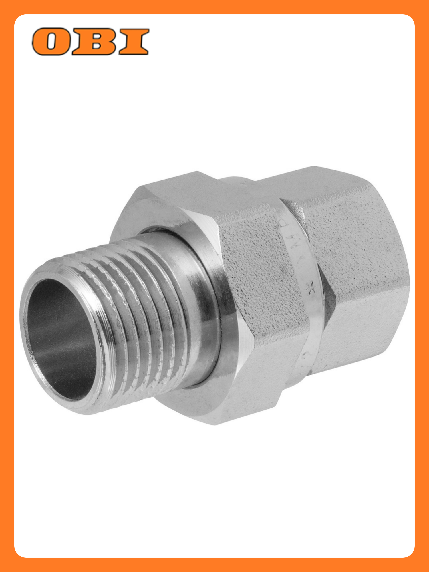 Сгон прямой MPF, латунь CW617N, никелевое покрытие, 1/2", 26 см