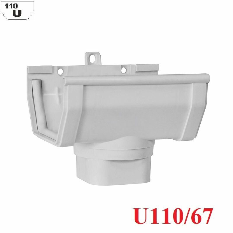 Воронка желоба центральная U110-системы (RAL 9003)