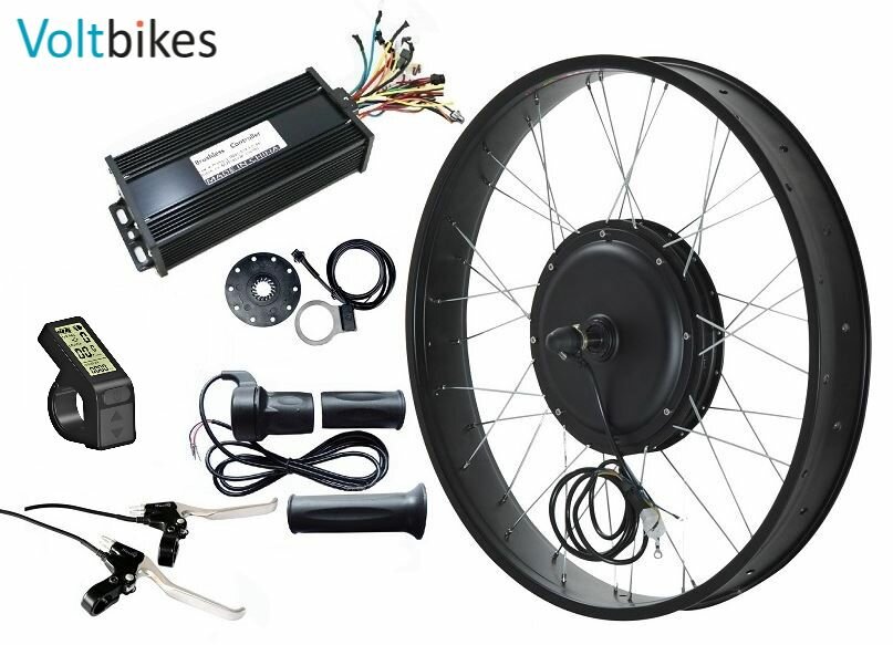 Мотор-колесо для фэтбайка заднее , 24" 1500Вт, KT LCD 4, 170мм, прямой привод, набор (KT-DDK)