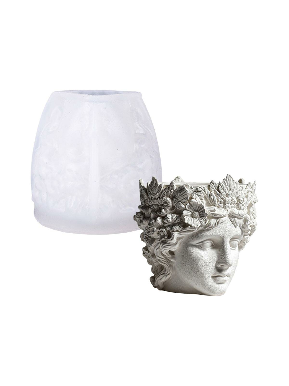 Силиконовая форма для торцевого венка для кашпо из смолы и цемента ручной работы и декоративных поделок