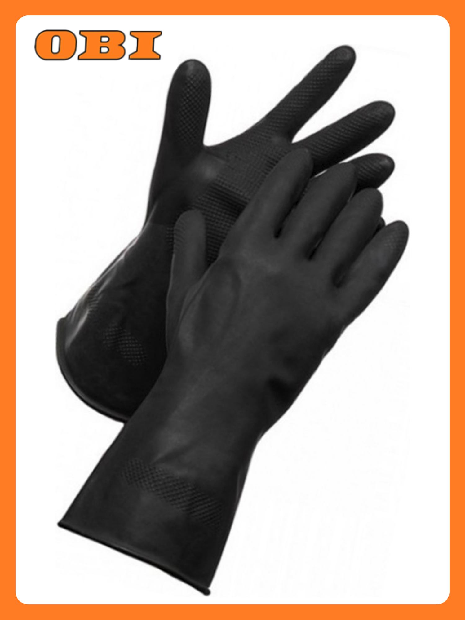 Перчатки КЩС тип 2, бесшовные, спилок/резина, черные, размер L/XL