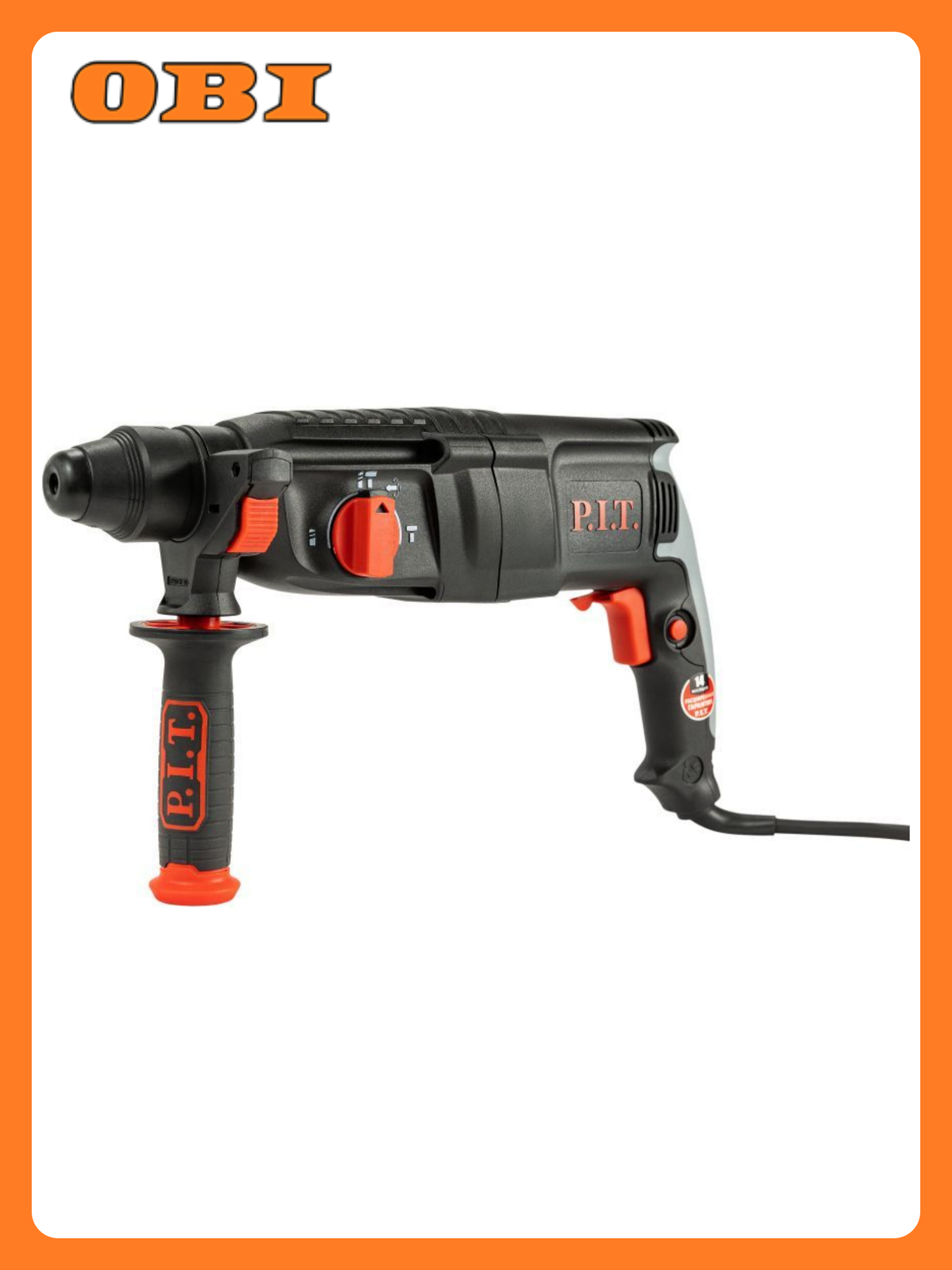 Перфоратор P.I.T. PBH26-C5, 1000 Вт, 3 режима, SDS-plus, кейс, буры, ограничитель