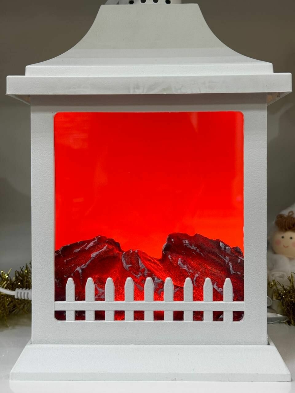 Декоративный камин подвесной белый