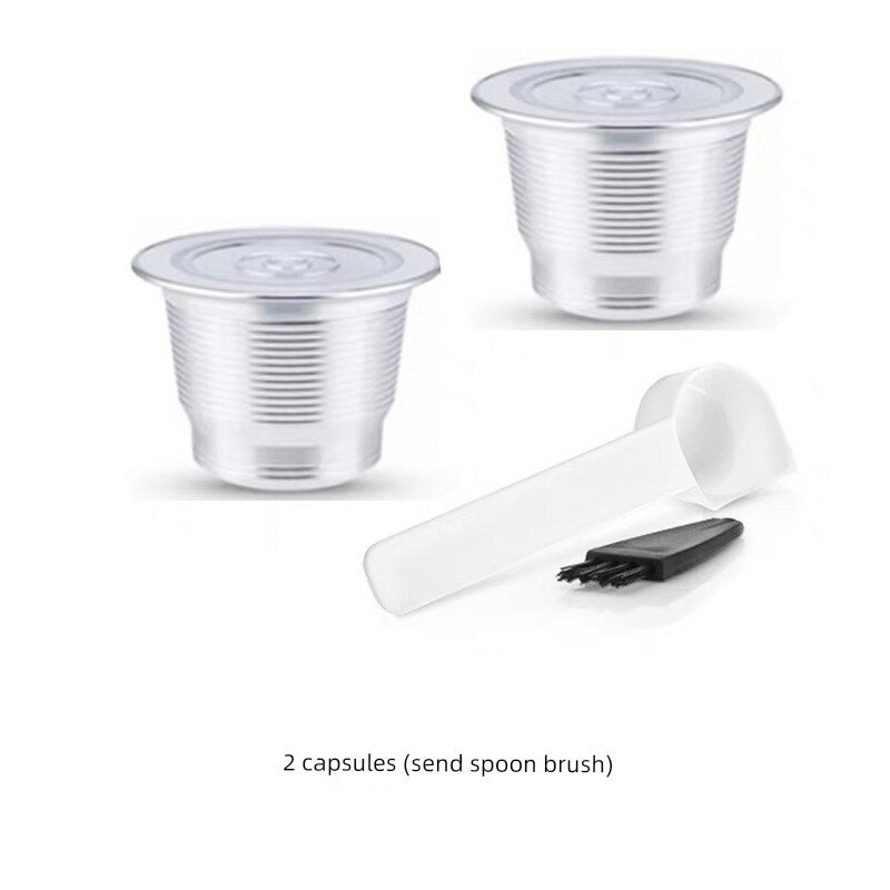 Повторно используемые стальные капсулы Nespresso с однодырочным отверстием для заполнения, прочные и экологичные, 2 шт