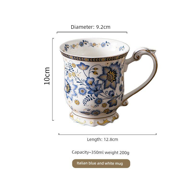 Кружки из костяного фарфора в европейском стиле для пар, высококачественные чашки для напитков в стиле легкой роскоши,