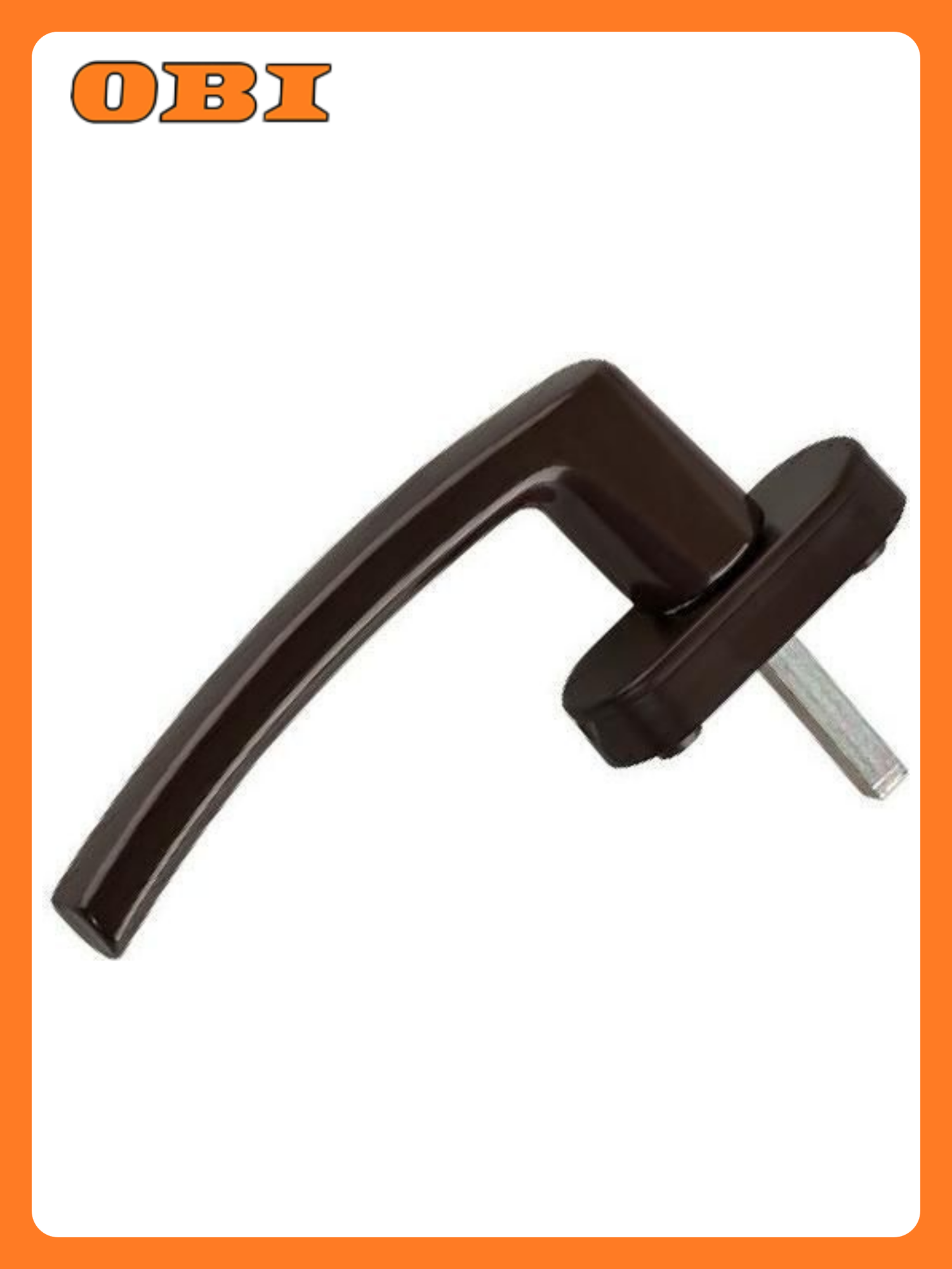 Оконная ручка Левша У1-2279. К, односторонняя, коричневая, 1 шт