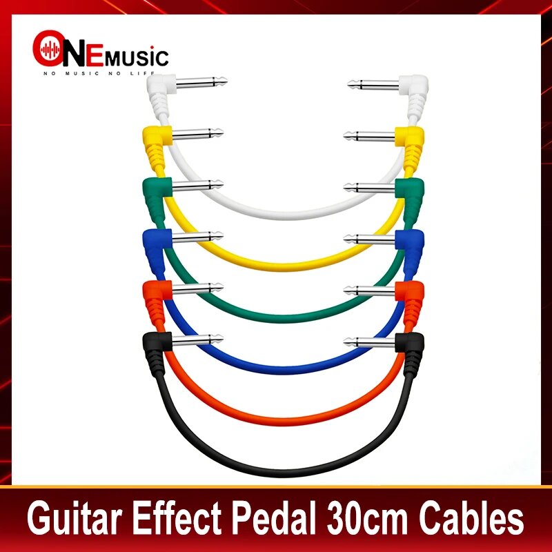 GETMUSIC Патч-кабели для гитары 6 шт, 30 см