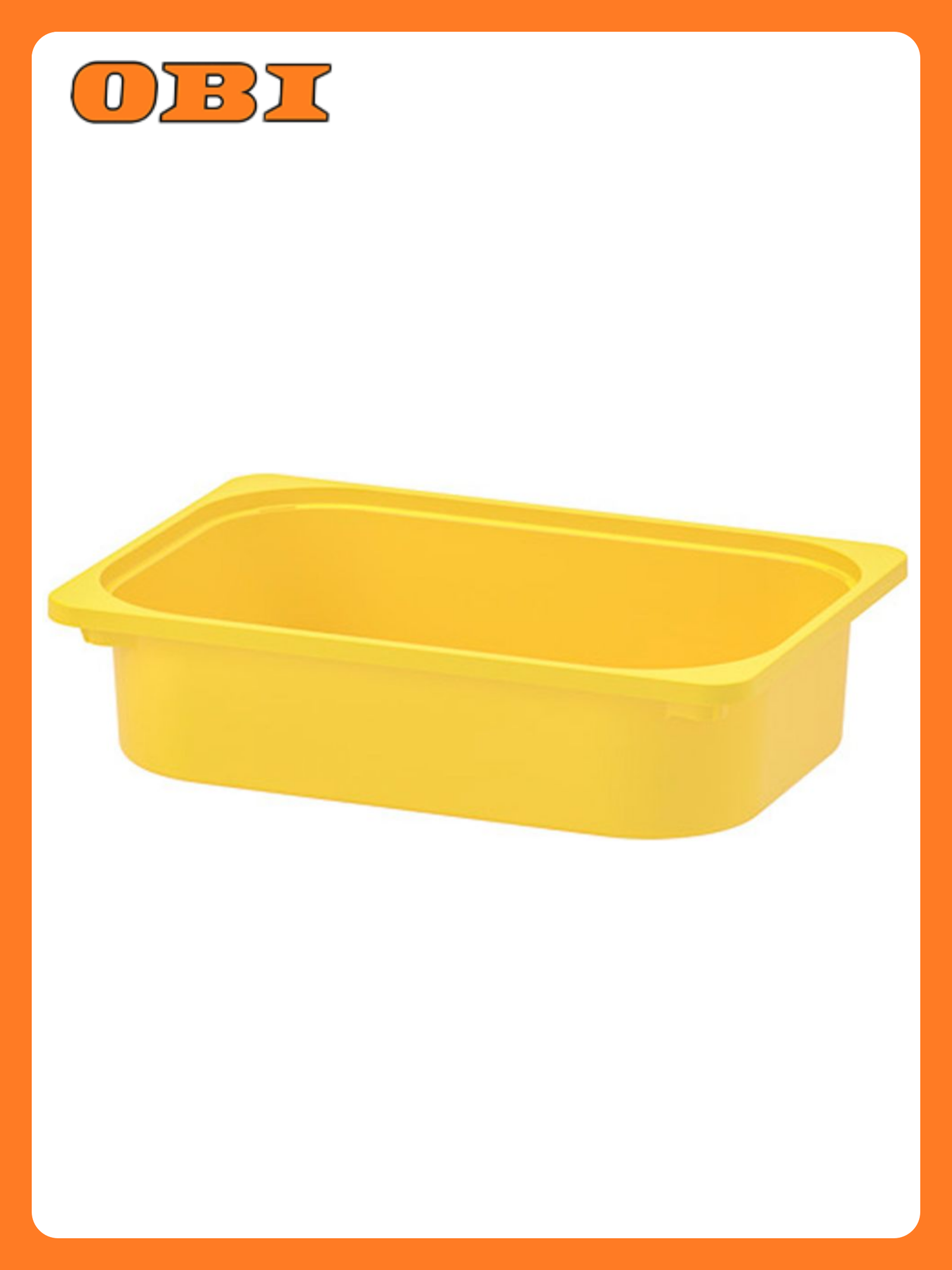 Контейнер для хранения икеа пластиковый, желтый, 42х30х10 см