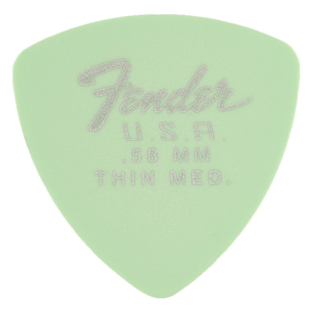 Медиатор FENDER 346 DURA-TONE .58 12 PK Surf Green, 0.58 мм, зелёный, 1 шт