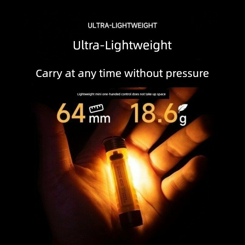 Японский оригинальный мини-фонарик 5050, сверхлегкий, для использования на открытом воздухе, с мощным светом,