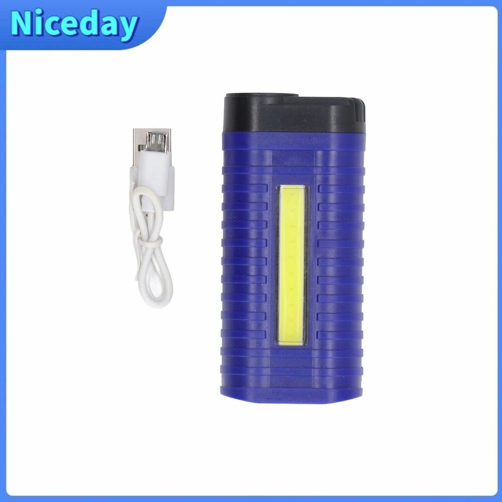 Наружный фонарик с зажимом для ручки, LED, COB, двойной источник света, USB, рабочая лампа