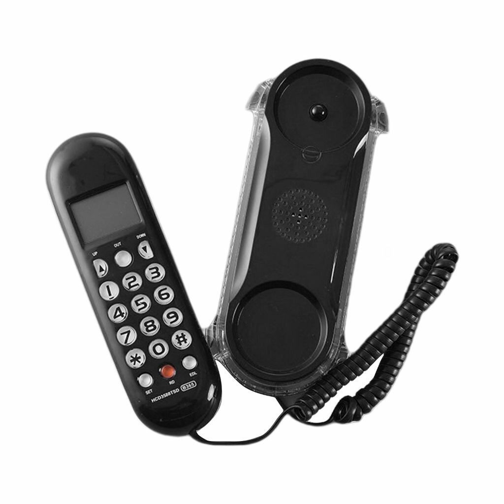 (1 шт) B365 маленький подвесной телефон кристалл база Caller ID небольшой удлинитель-черный