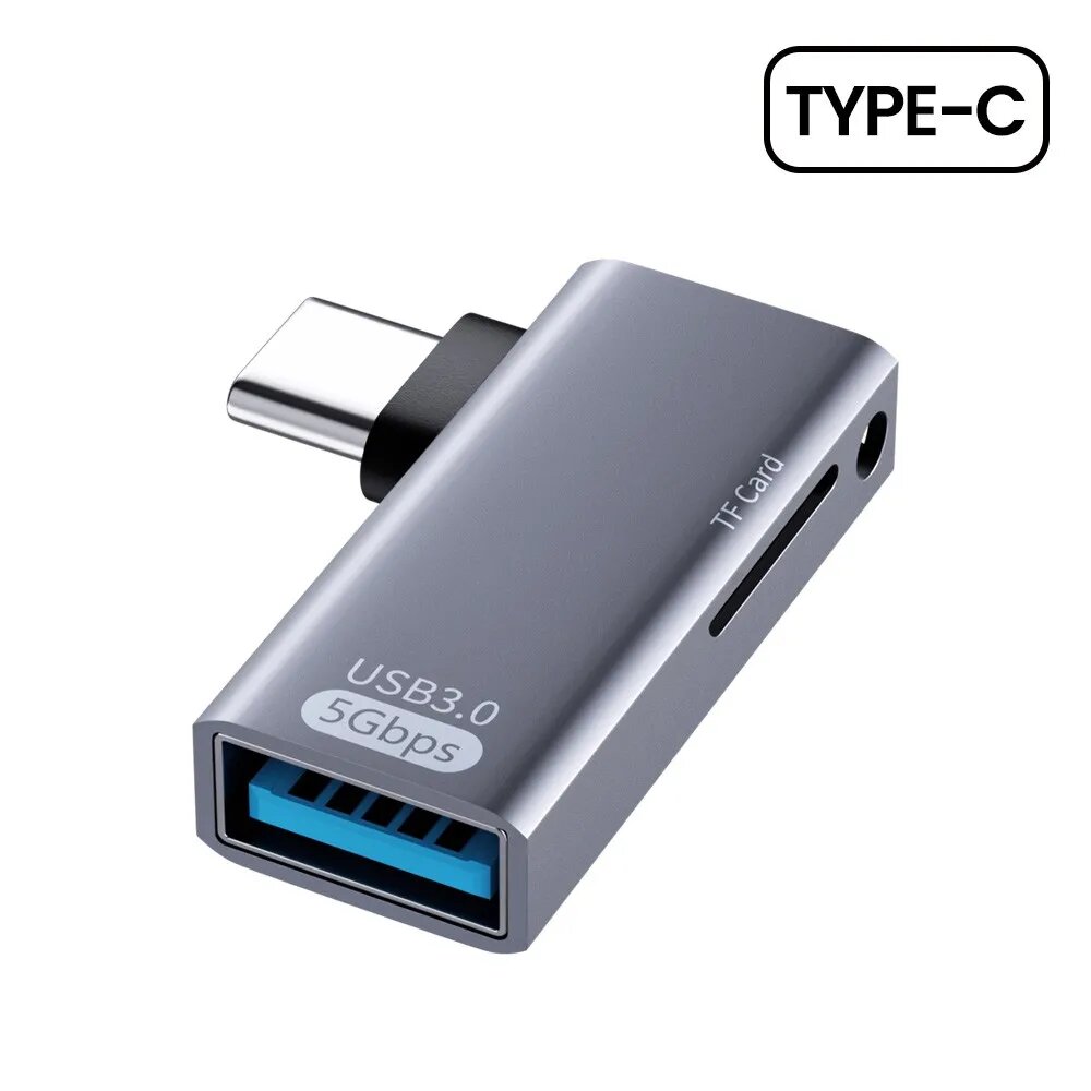 OLAF Type-C/Lightning to USB3.0 TF Card Reader Адаптер 2-в-1 U-диск Разъем для передачи Type-C