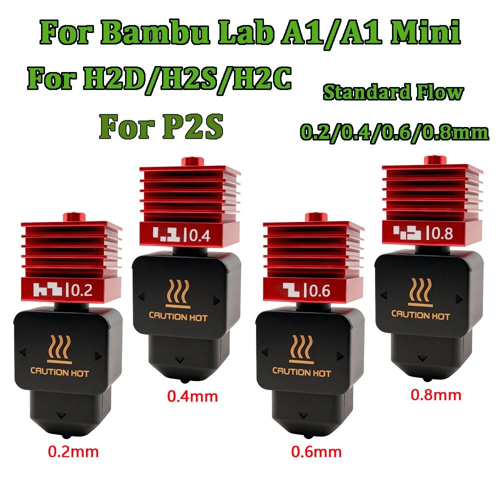 Hotend 0.8 Standard Flow для Bambu Lab H2D H2S H2C — фото 1