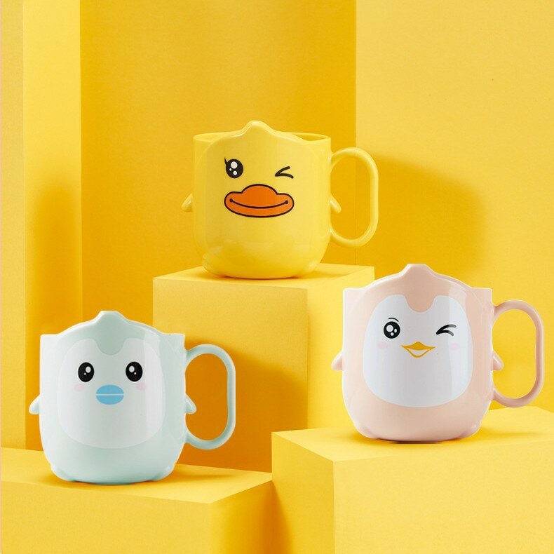 Детская мультяшная утолщенная зубная чашка 301-400 мл прочная чашка для детей 3-12 лет стильный дизайн