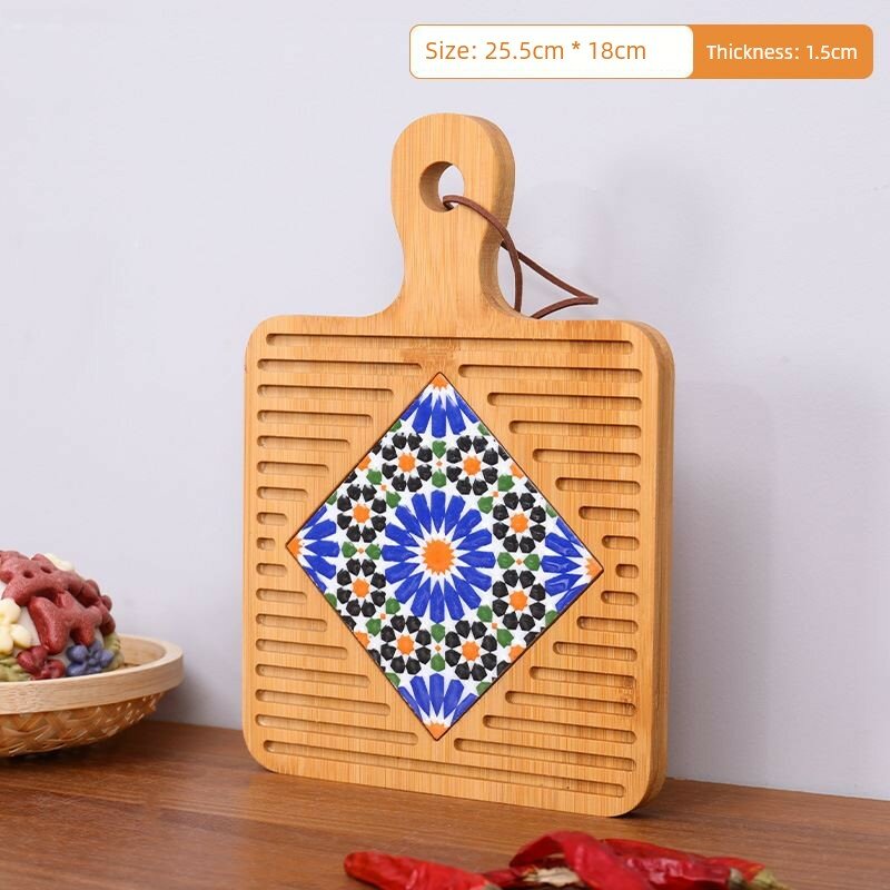 Термоизоляционный коврик для обеденного стола из бамбука, деревянный коврик для стола, коврик из цельного бамбука для